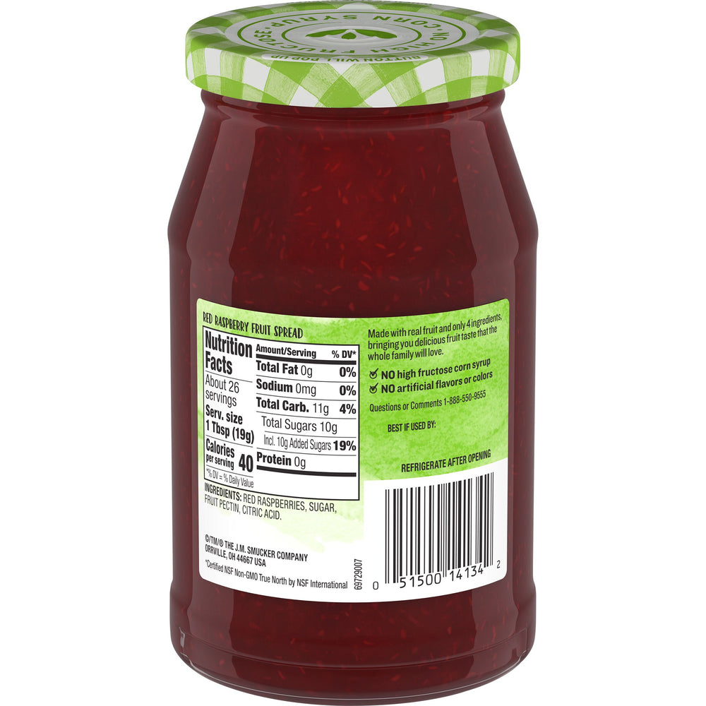 Smucker's Natural Red Raspberry Fruit Spread, 17.25 oz · The J.M ...
