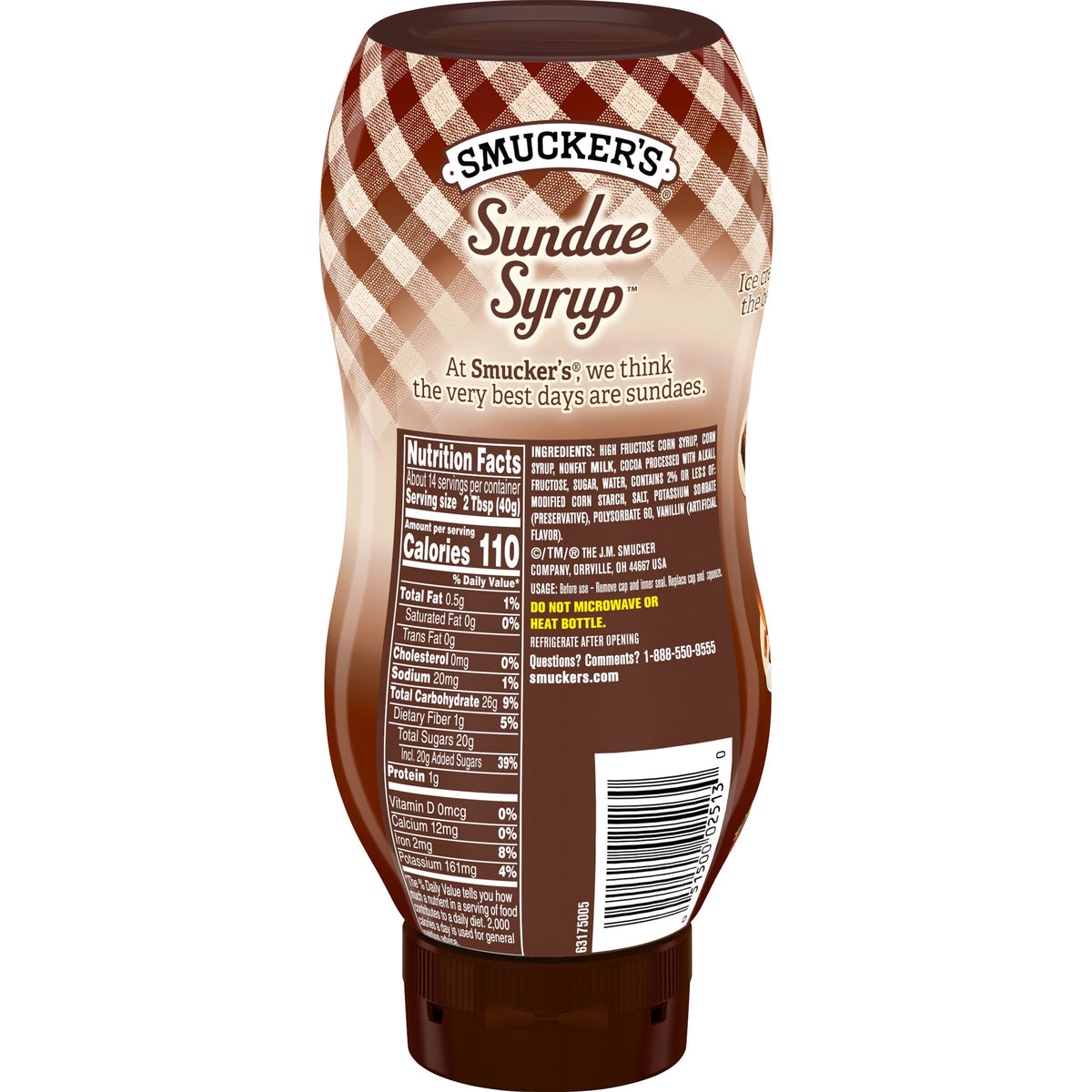 Smucker's Sundae Syrup Chocolate Flavored Syrup, 20 oz · The J.M ...
